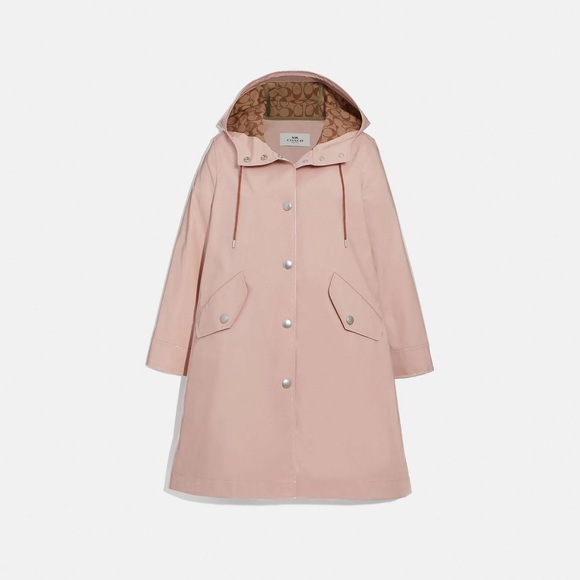 Coach | Jackets & Coats | Coach Patent Leather Raincoat With Signature ...